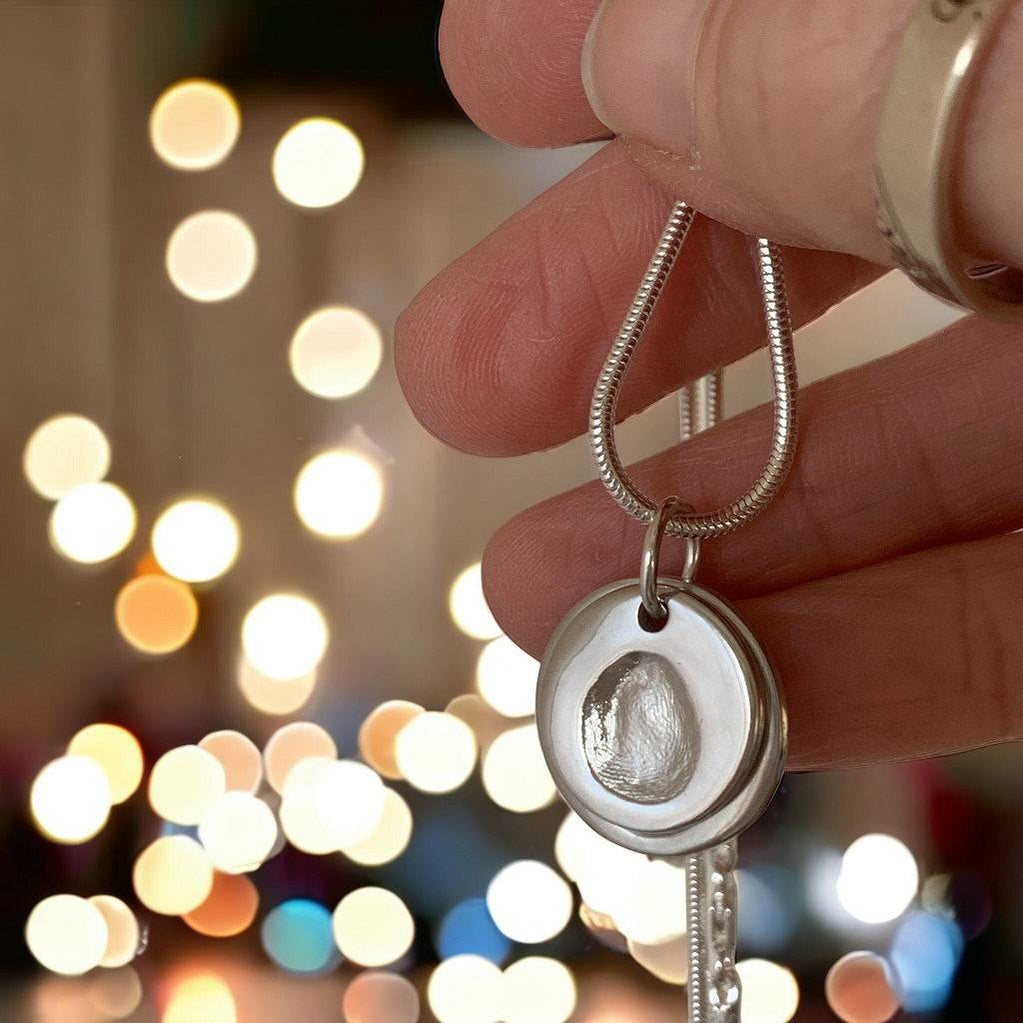 Double Fingerprint Jewellery Necklace - Little Fingers 'n' Toes