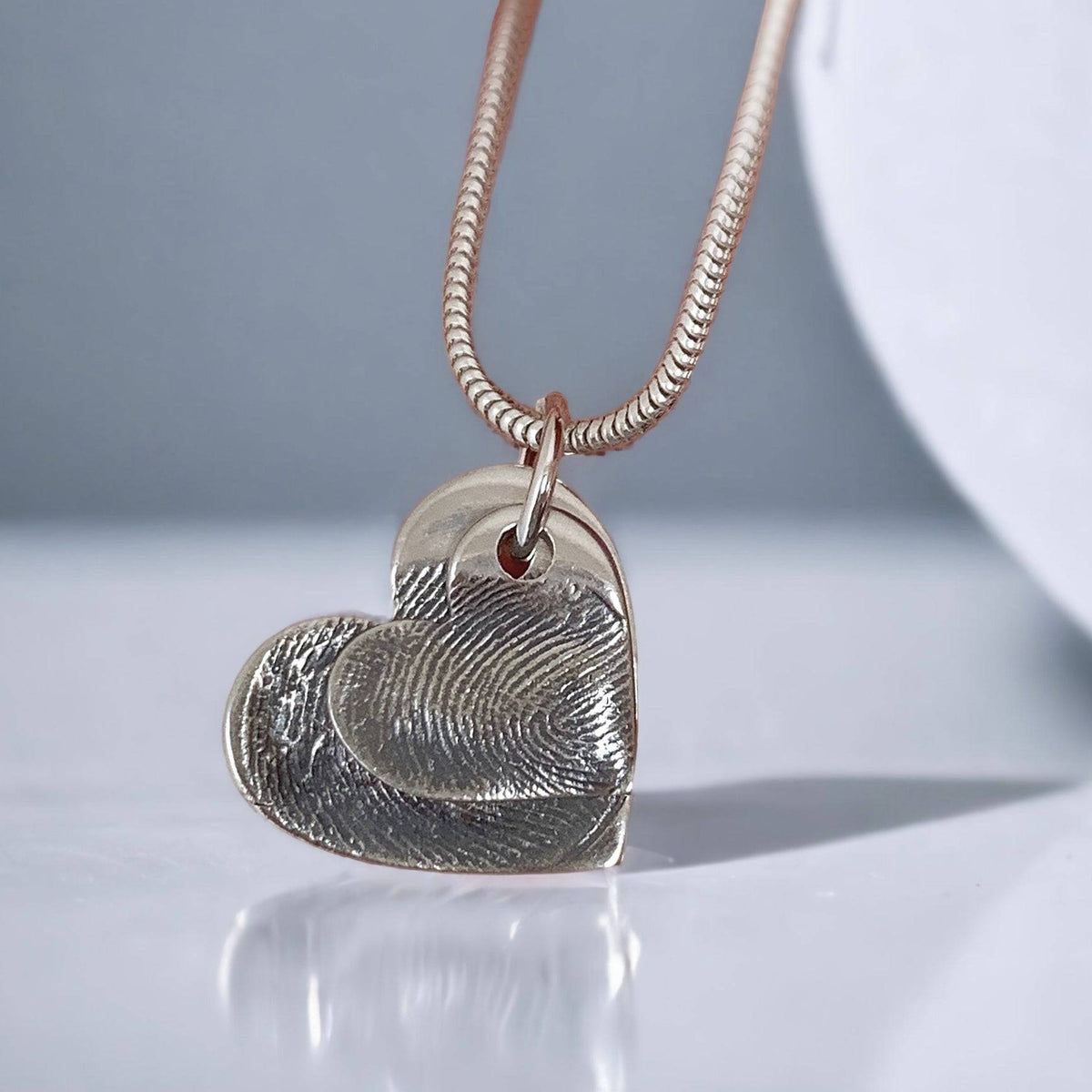 Double Fingerprint Jewellery Necklace - Little Fingers 'n' Toes